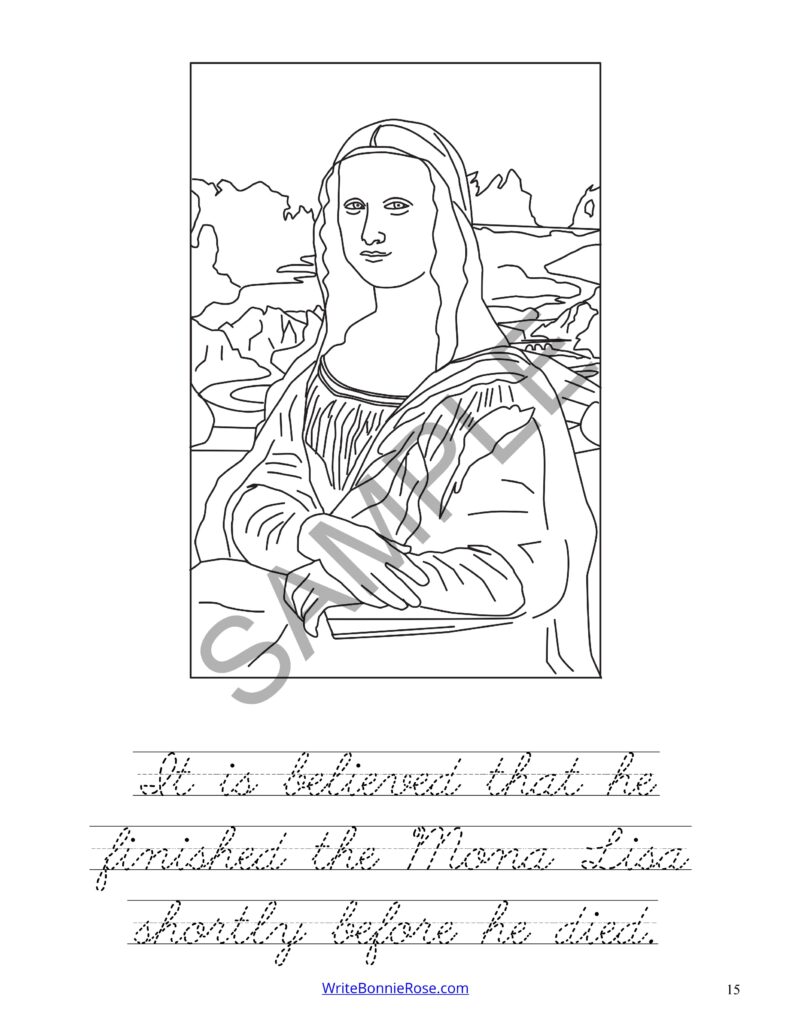 Leonardo da Vinci Coloring Book - Level C | Made By Teachers