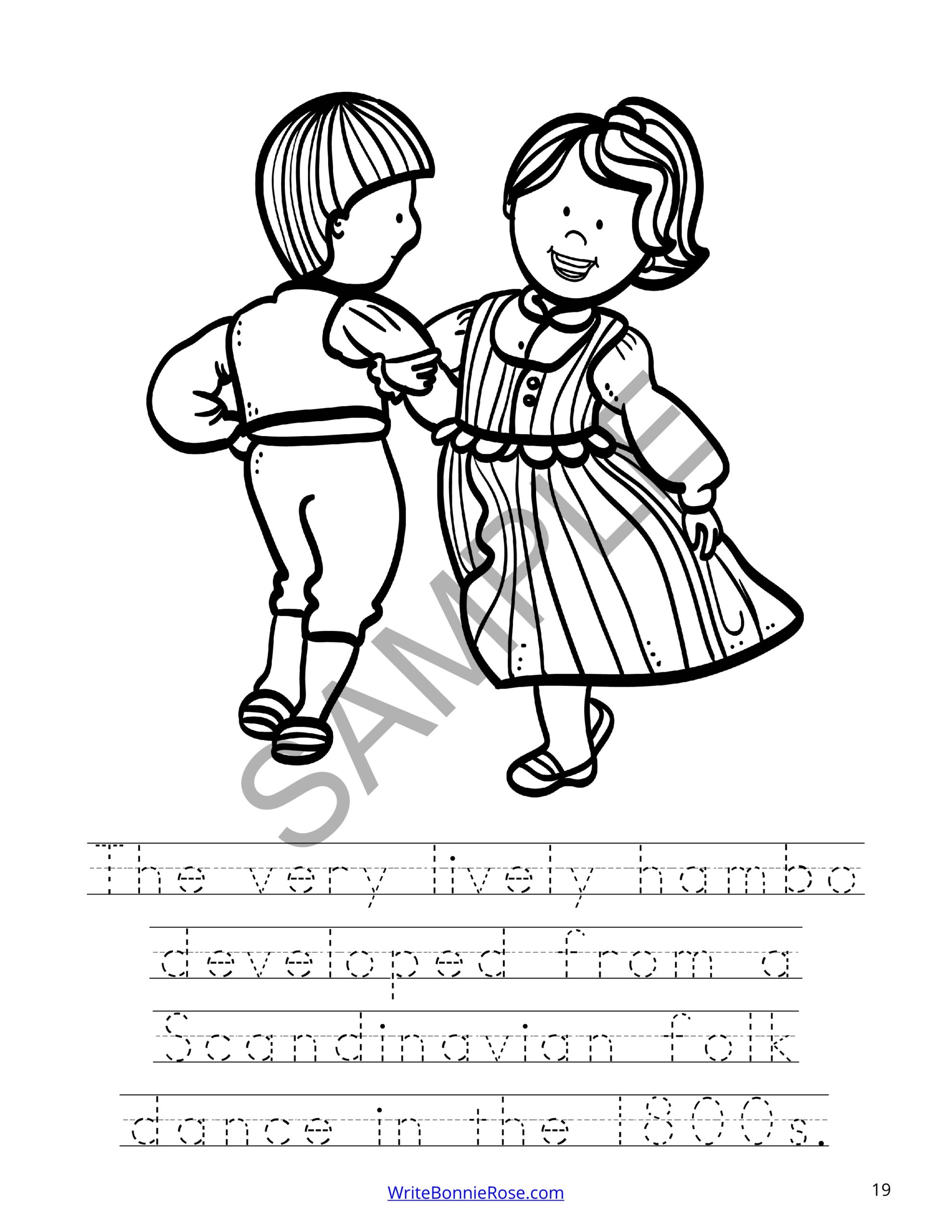 Dances From Around the World Coloring Book-Level B | Made By Teachers