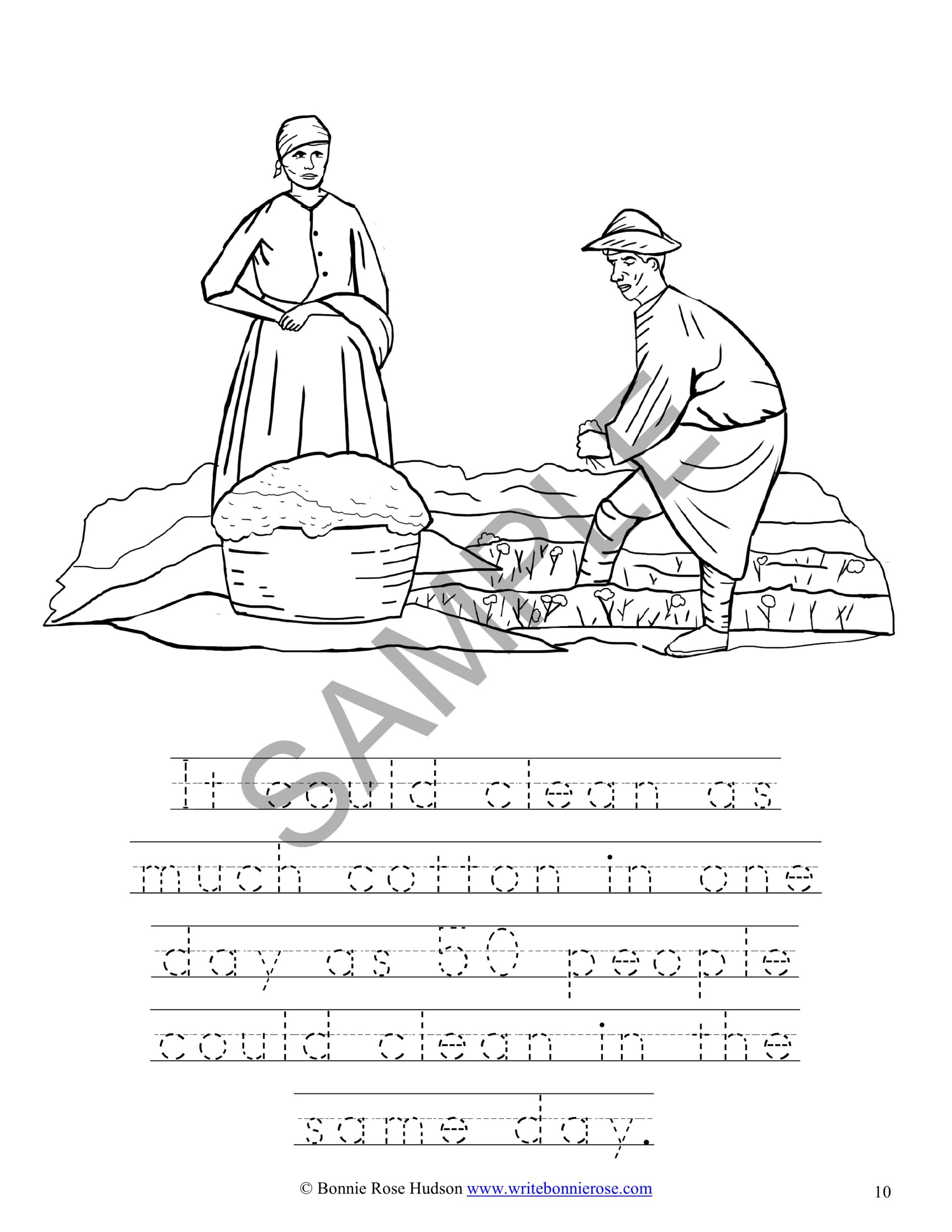 Eli Whitney Coloring Book-Level B | Made By Teachers