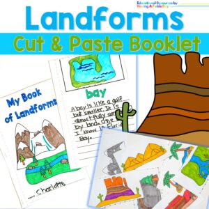 Landforms Cut and Paste Matching Mini Booklet | Research Template ...