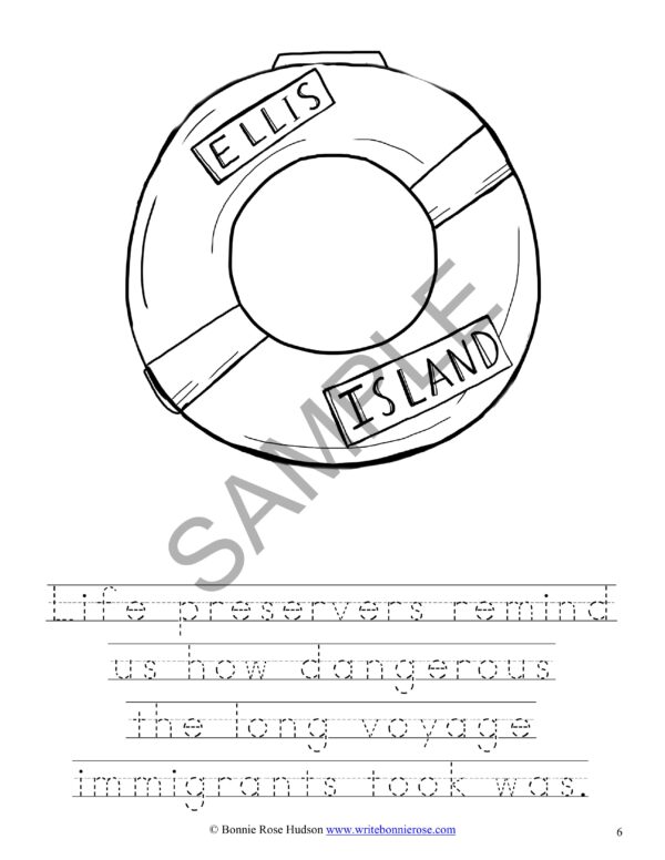 Ellis Island Coloring Book-Level B | Made By Teachers