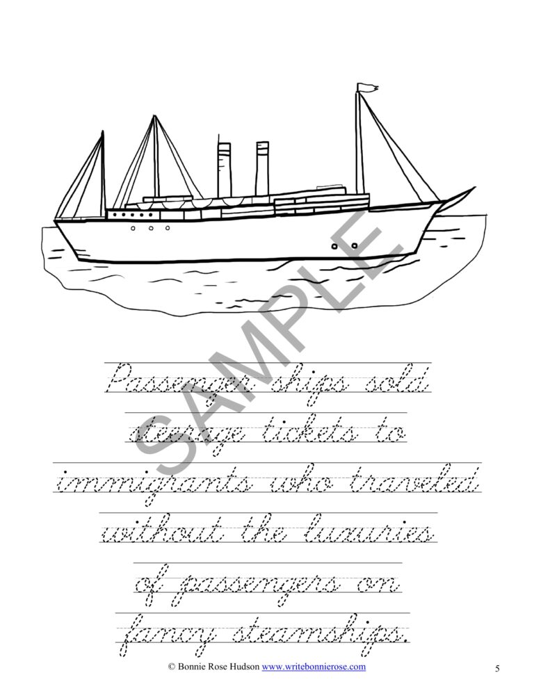 Ellis Island Coloring Book-Level C | Made By Teachers