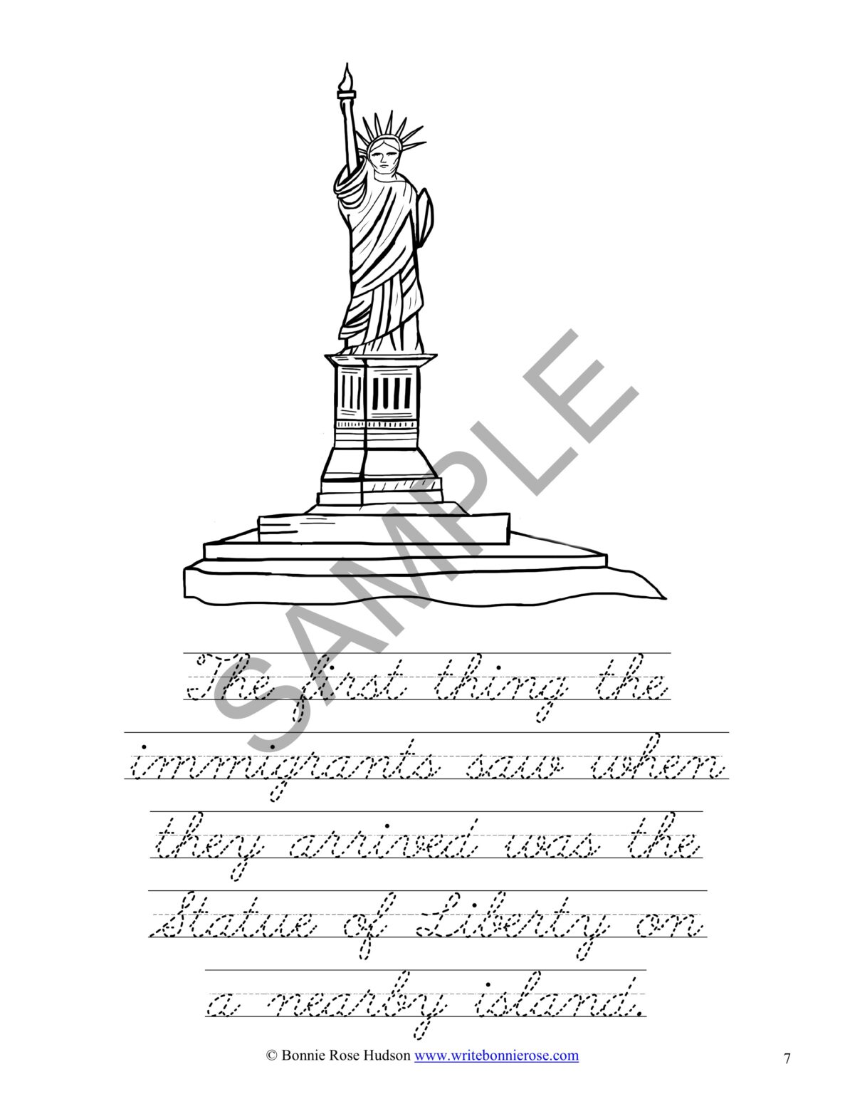 Ellis Island Coloring Book-Level C | Made By Teachers