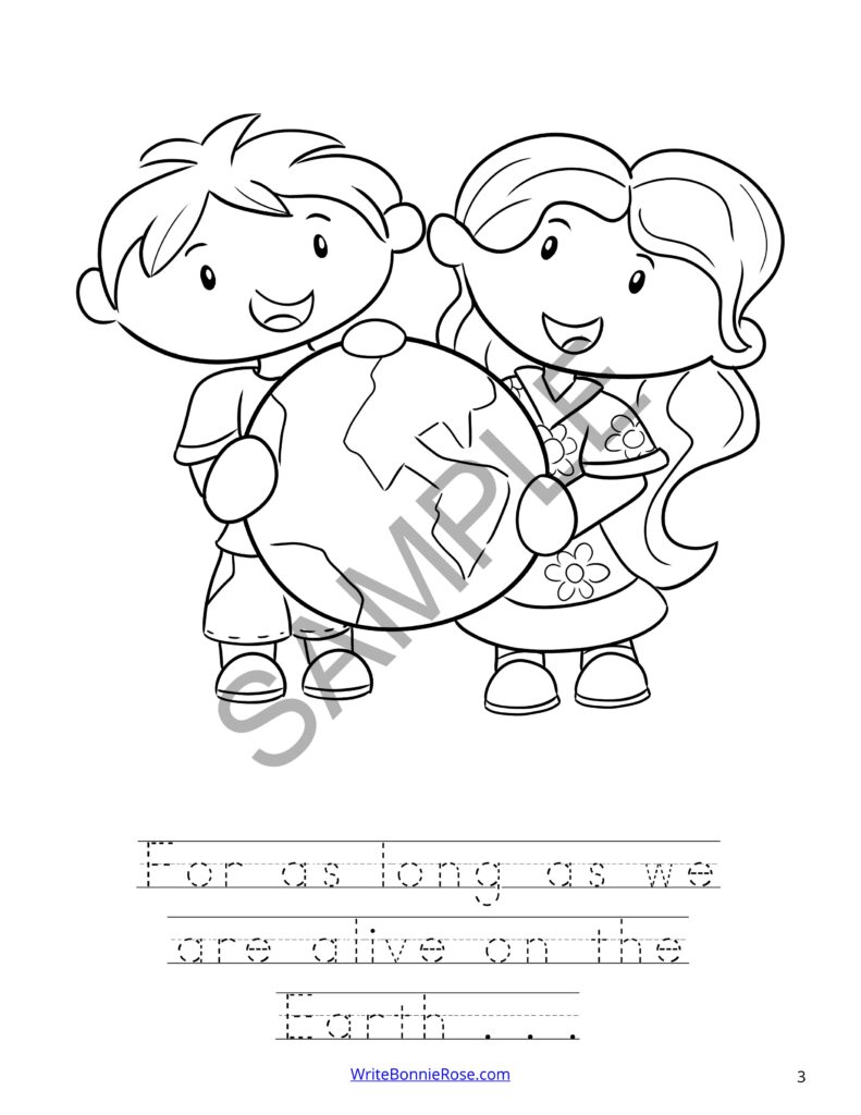 Enjoying the Earth A to Z Coloring Book-Level B | Made By Teachers