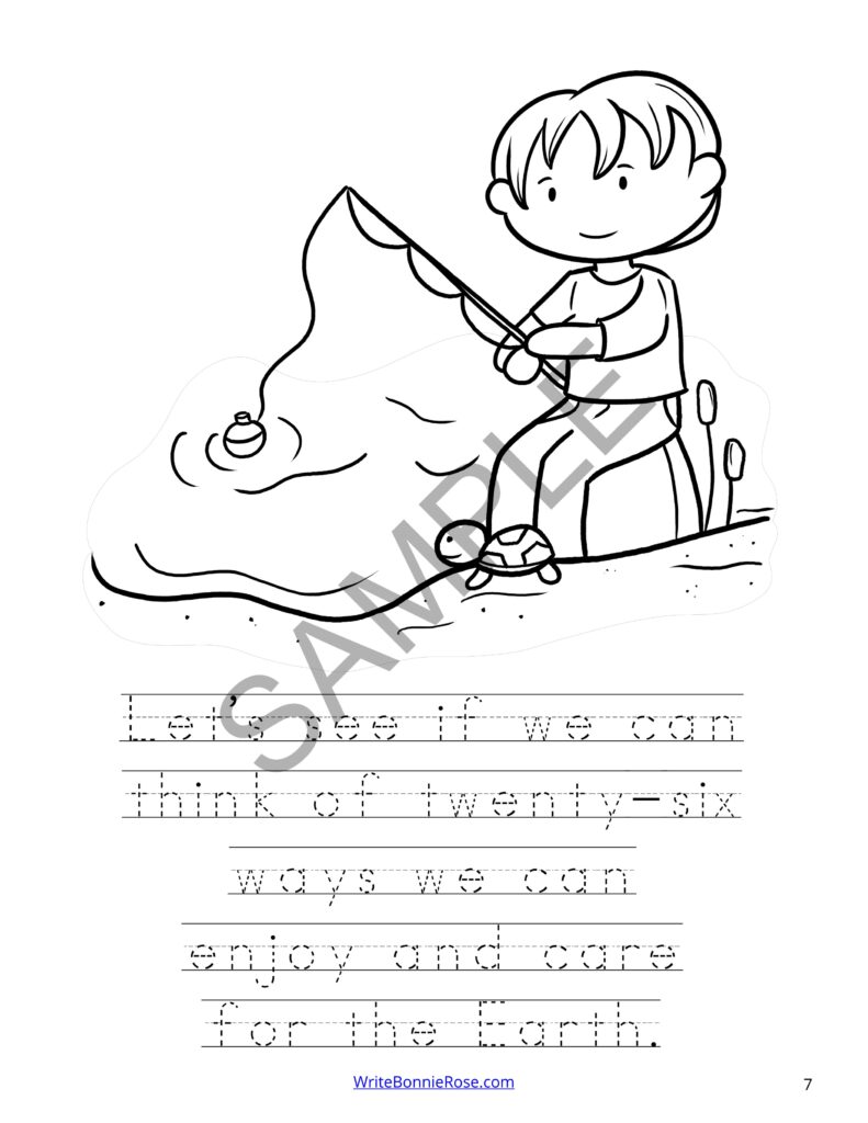 Enjoying the Earth A to Z Coloring Book-Level B | Made By Teachers