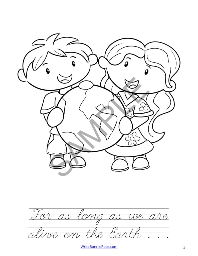 Enjoying the Earth A to Z Coloring Book-Level C | Made By Teachers