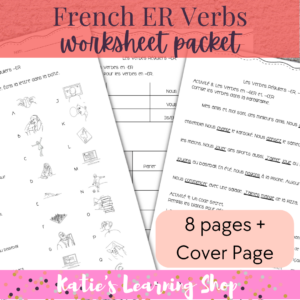 French ER Verbs Worksheet Packet | Made By Teachers