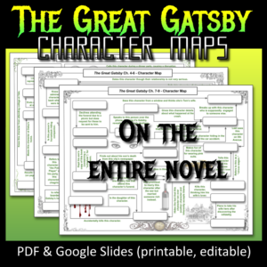 THREE Character Maps on Fitzgerald's THE GREAT GATSBY - PDF & Slides ...