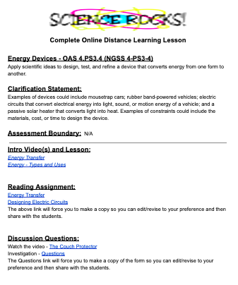 Complete Online Distance Learning Physical Science Bundle 4th Grade OAS ...