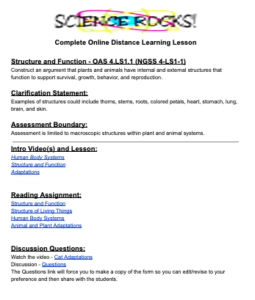 Complete Online Distance Learning Life Science Bundle 4th Grade OAS ...