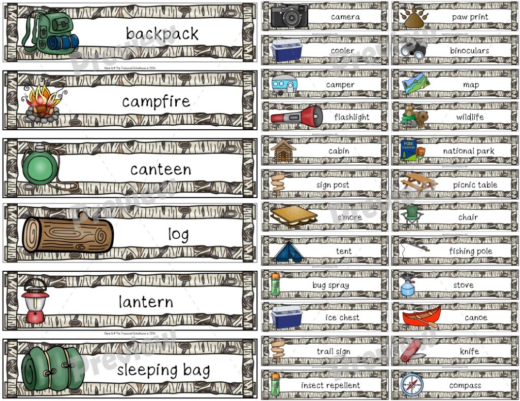 Camping Word Wall | Made By Teachers