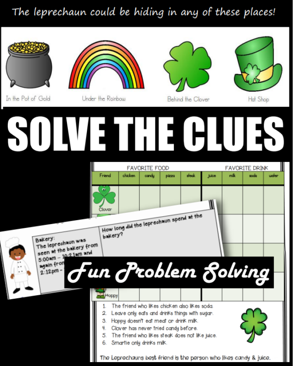 St Patrick's Day Math Activity Middle School Digital & Print Catch ...