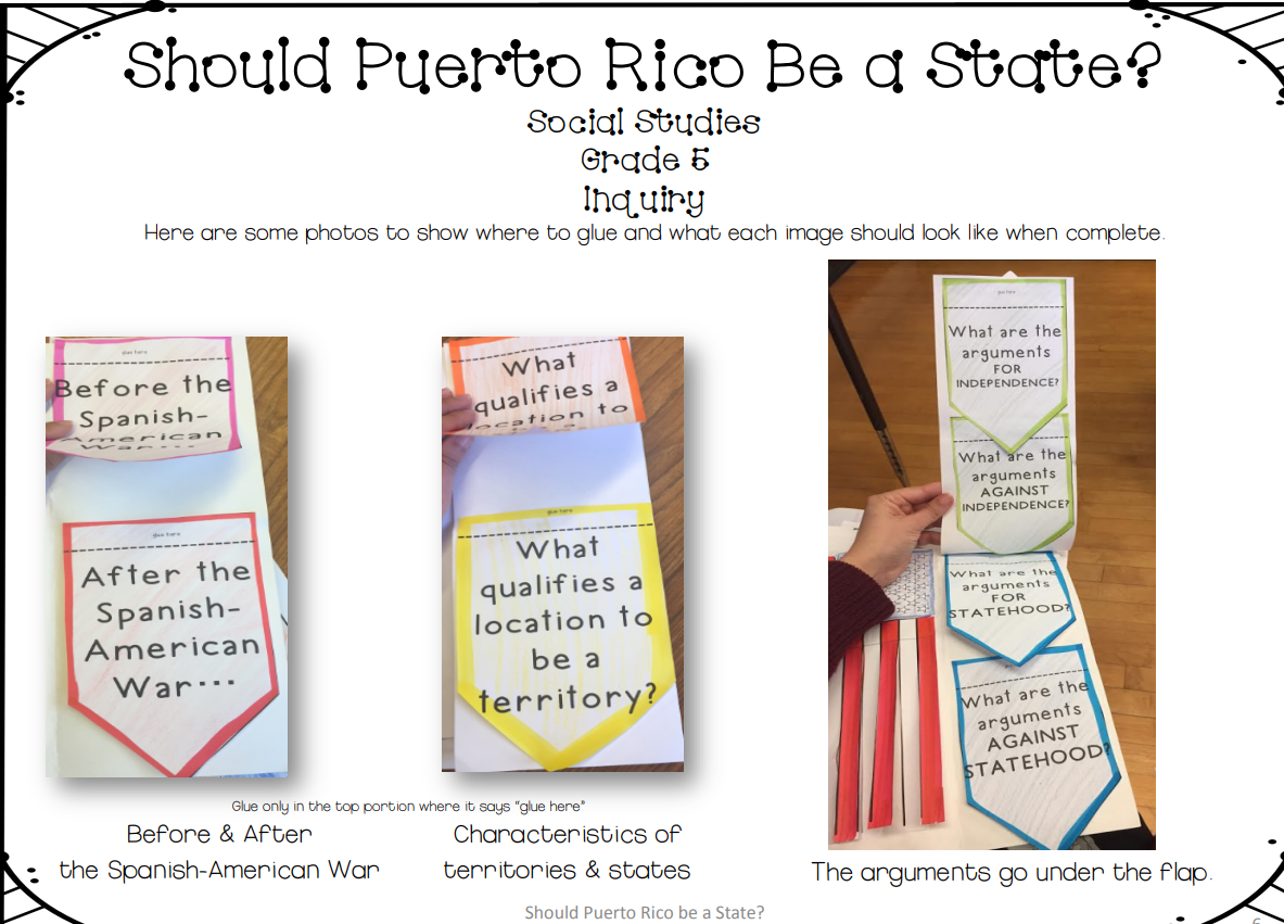 Social Studies Inquiry Grade 5: Should Puerto Rico be a State? | Made ...