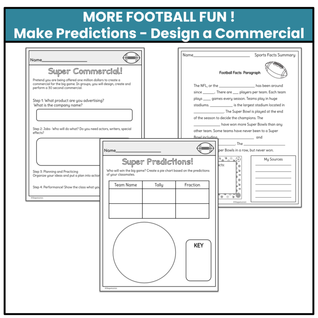Football Worksheets and Digital Activities Grammar Vocabulary Math ...