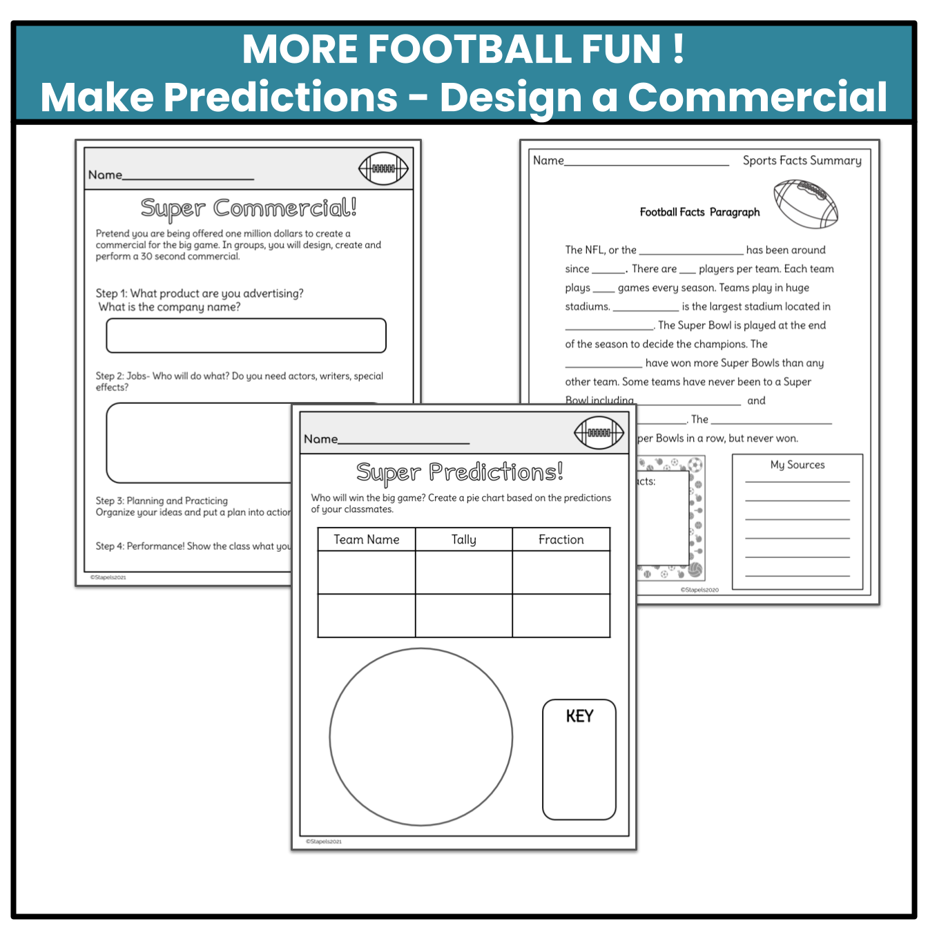 Football Worksheets and Digital Activities Grammar Vocabulary Math ...