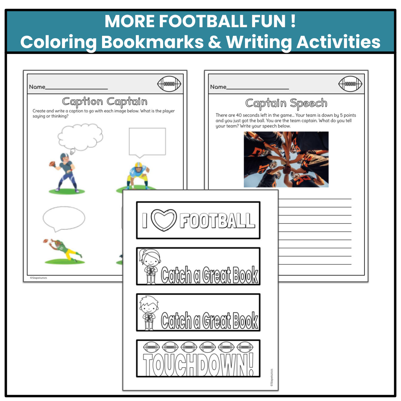 Football Worksheets and Digital Activities Grammar Vocabulary Math ...
