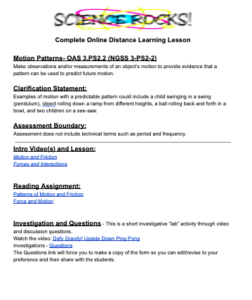 Complete Online Distance Learning Physical Science Bundle 3rd Grade OAS ...