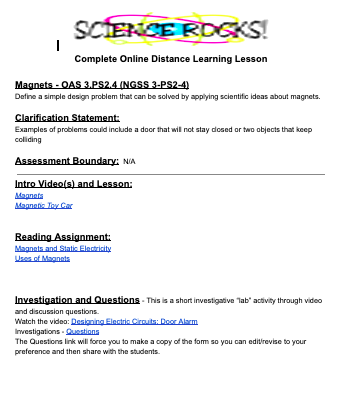 Complete Online Distance Learning Physical Science Bundle 3rd Grade OAS ...