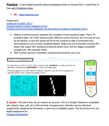 Complete Online Distance Learning Fossil Evidence 3.LS4.1, 3-LS4-1 ...