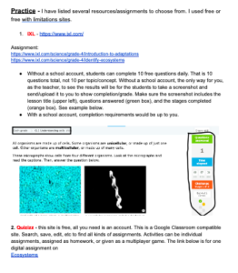 Complete Online Distance Learning Environmental Changes 3.LS4.4, 3-LS4 ...