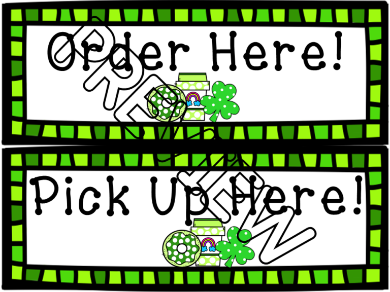 Shamrock Cafe Dramatic Play Set | Made By Teachers