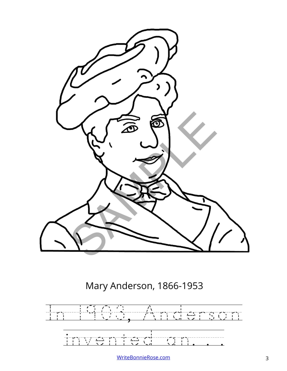Famous Americans of the 1900s Coloring Book-Level B | Made By Teachers