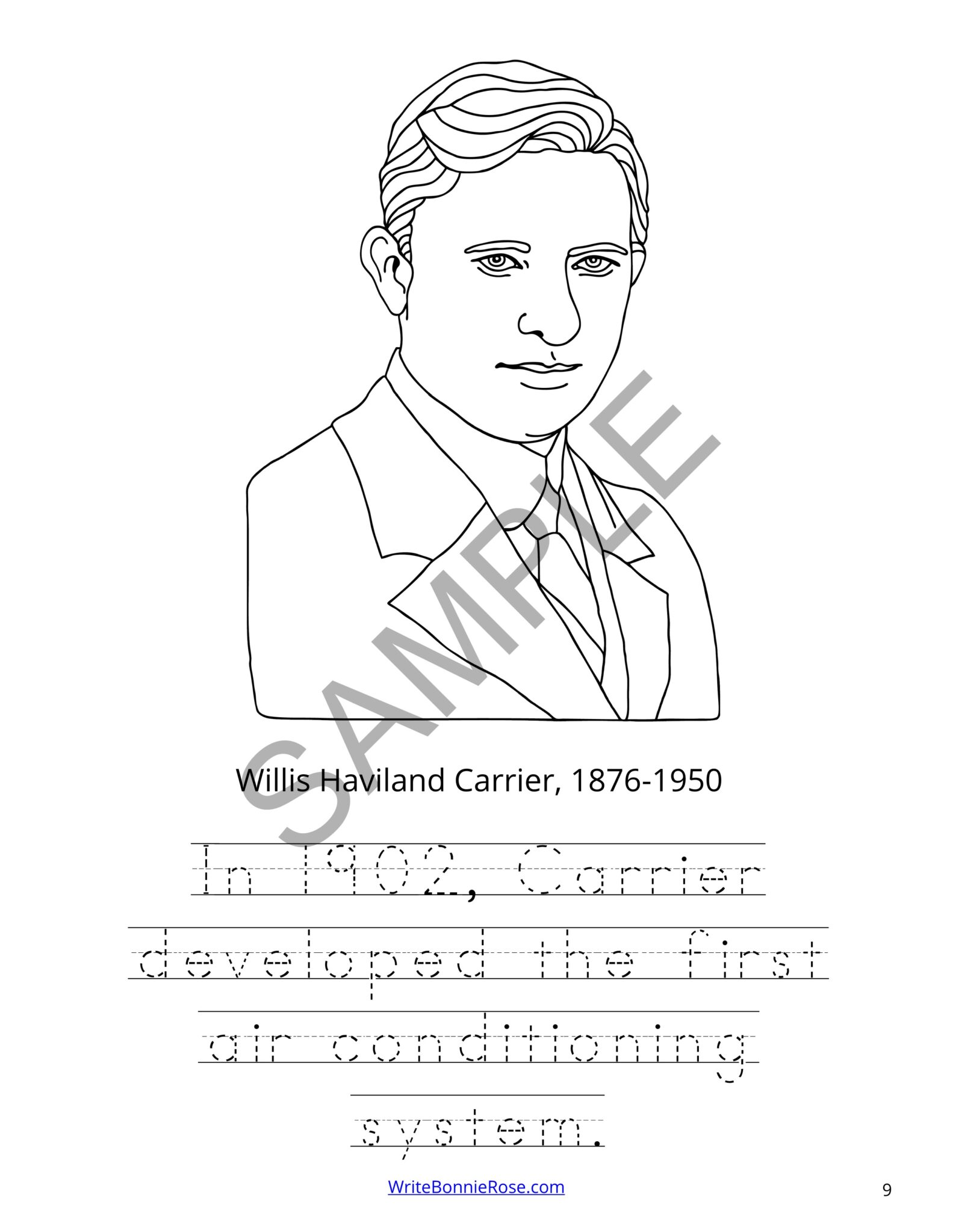 Famous Americans of the 1900s Coloring Book-Level B | Made By Teachers