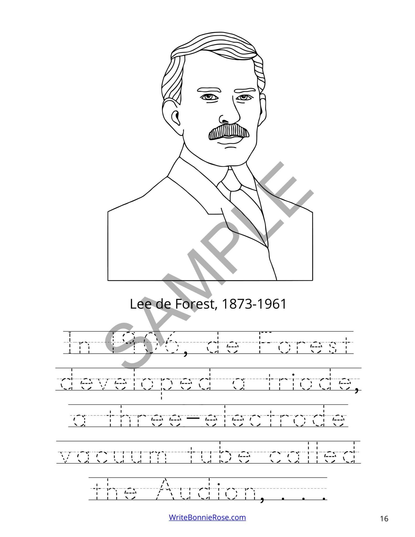 Famous Americans of the 1900s Coloring Book-Level B | Made By Teachers