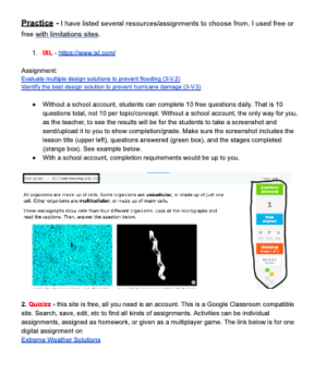 Complete Online Distance Learning Reduce Weather Impacts 3.ESS3.1, 3 ...