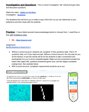 Complete Online Distance Learning Earth's Gravity 5.PS2.1, 5-PS2-1 ...