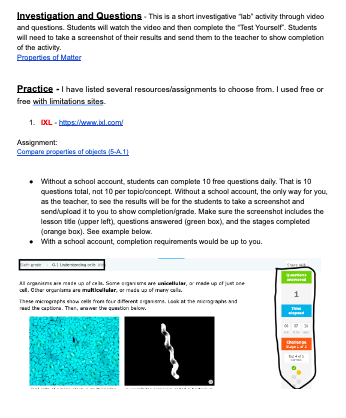 Complete Online Distance Learning Physical Science Bundle 5th Grade ...