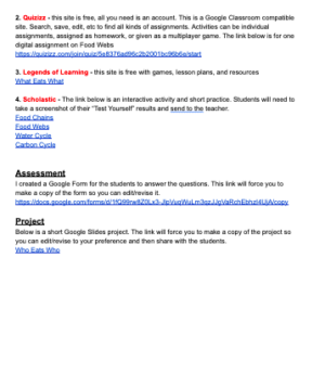 Complete Online Distance Learning Cycles of Matter 5.LS2.1, 5-LS2-1 ...