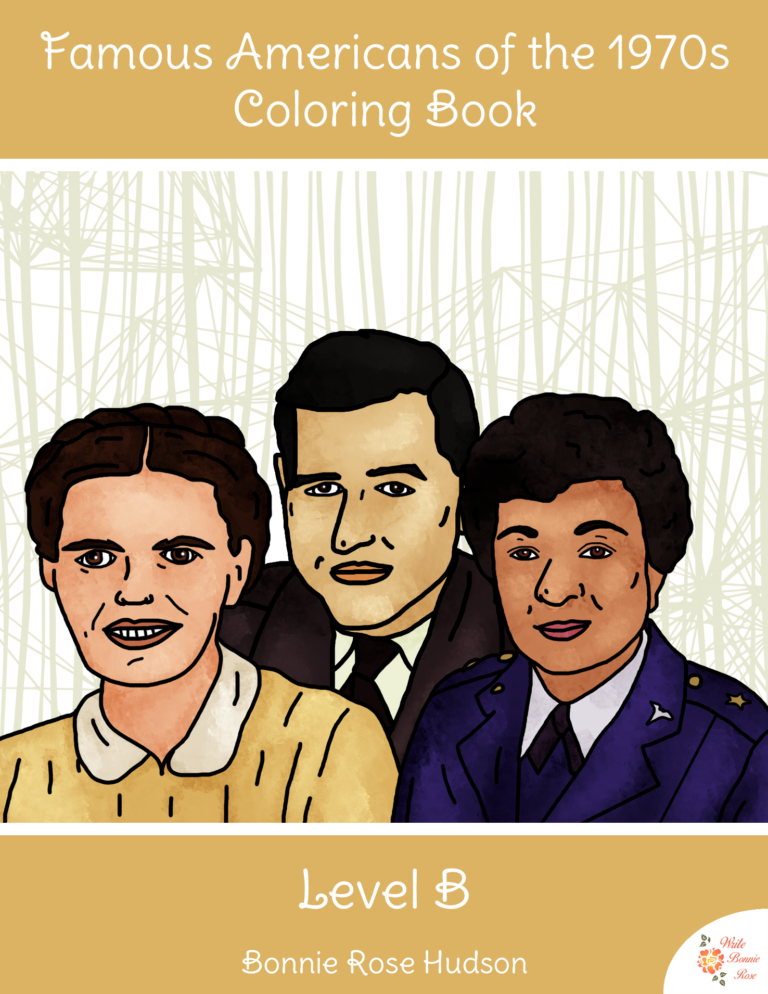 Famous Americans of the 1970s Coloring Book-Level B | Made By Teachers