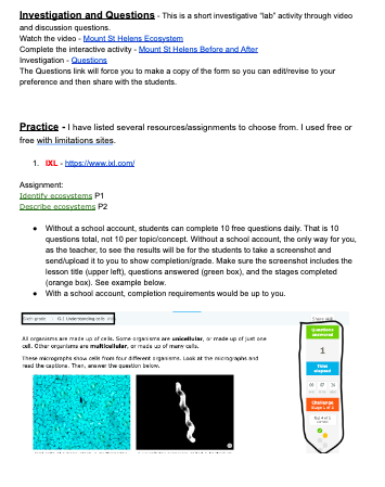 Complete Online Distance Learning Ecosystems 5.LS2.2, 5-LS2-2 | Made By ...