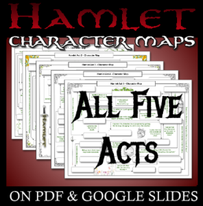 Five Character Maps on the five acts of HAMLET - PDF & Slides - NO PREP ...
