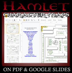 Five Character Maps on the five acts of HAMLET - PDF & Slides - NO PREP ...