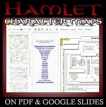 Five Character Maps on the five acts of HAMLET - PDF & Slides - NO PREP ...