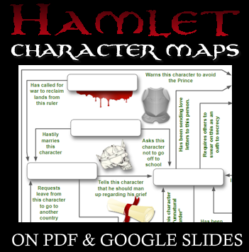 Five Character Maps on the five acts of HAMLET - PDF & Slides - NO PREP ...