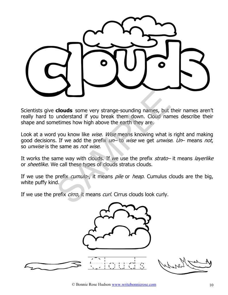 The Cycle of Water & Types of Clouds-Learning About Science, Level 2 ...