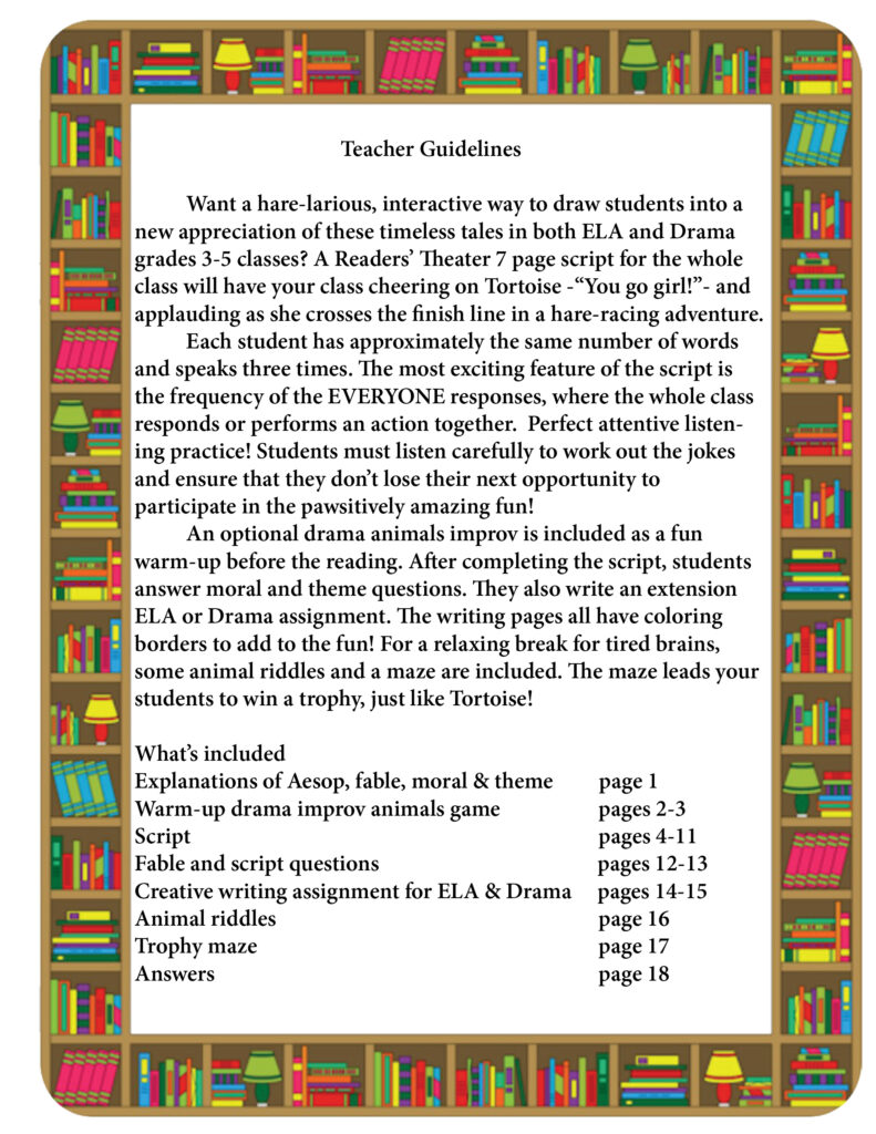 Aesop's Fable The Tortoise and the Hare WHOLE CLASS READERS THEATER ...