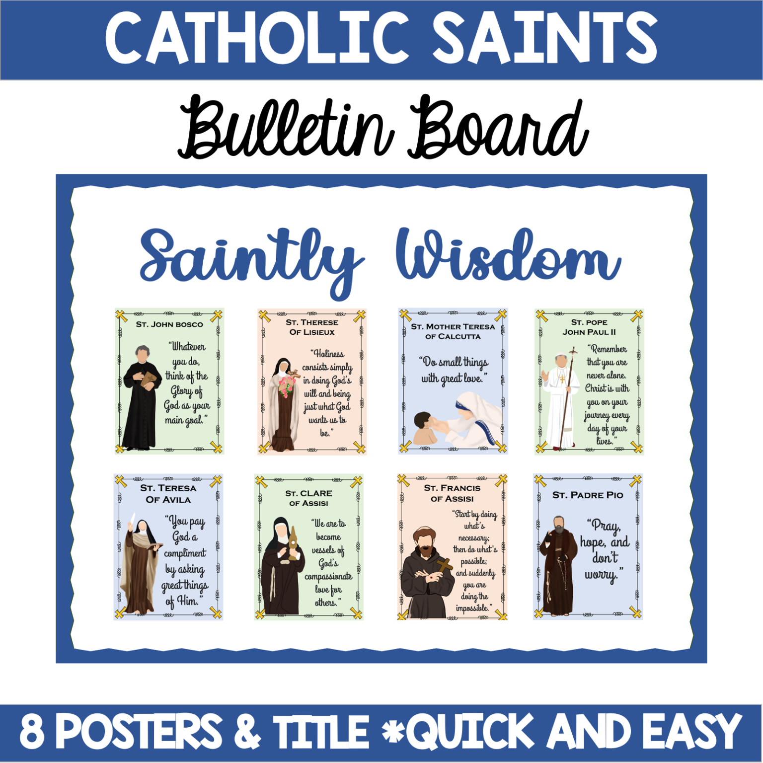 Catholic Bulletin Board: Saints Posters | Made By Teachers