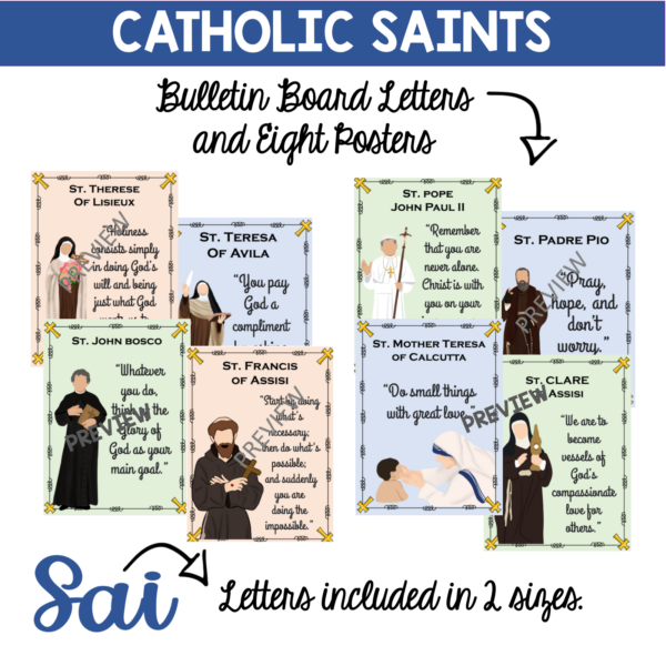 Catholic Bulletin Board: Saints Posters | Made By Teachers