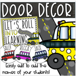 Back to School Door Display Bulletin Board Decoration School Bus Theme ...