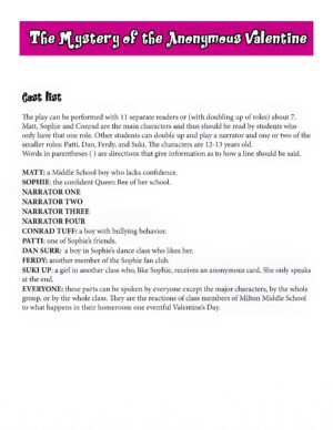 Readers' Theater VALENTINE'S Mystery Script | Made By Teachers
