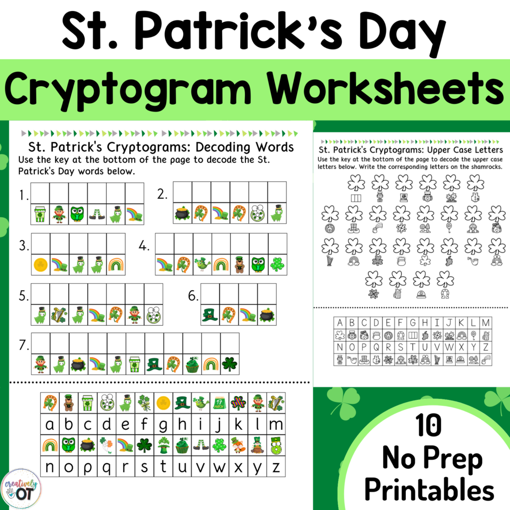 St. Patrick's Day Cryptogram and Decoding Worksheets | Made By Teachers