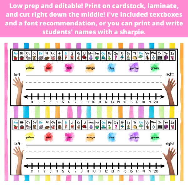 Name Tags for Student Desk - Editable Name Plates for Primary - Made By ...