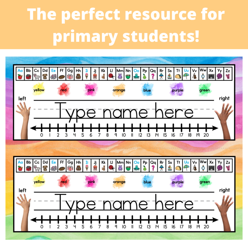 Name Tags for Student Desk - Editable Name Plates for Primary | Made By ...