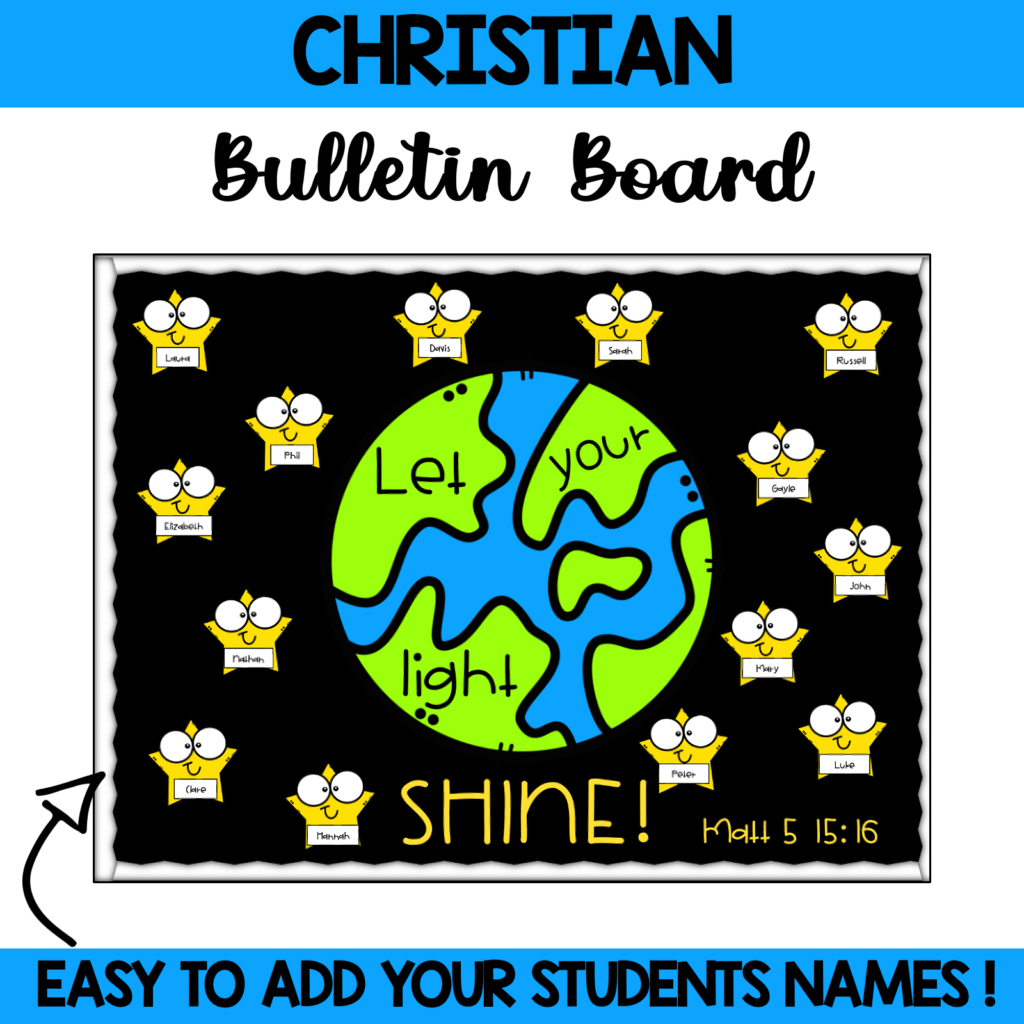 Christian Bulletin Board: Let Your Light Shine | Made By Teachers