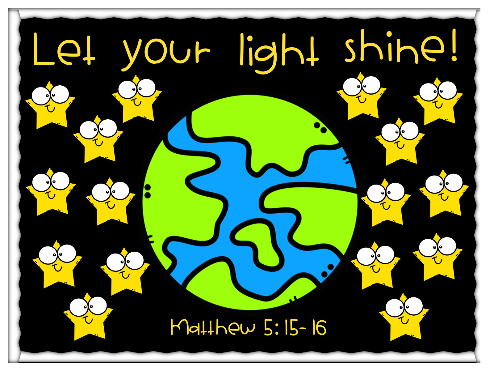 Christian Bulletin Board: Let Your Light Shine | Made By Teachers
