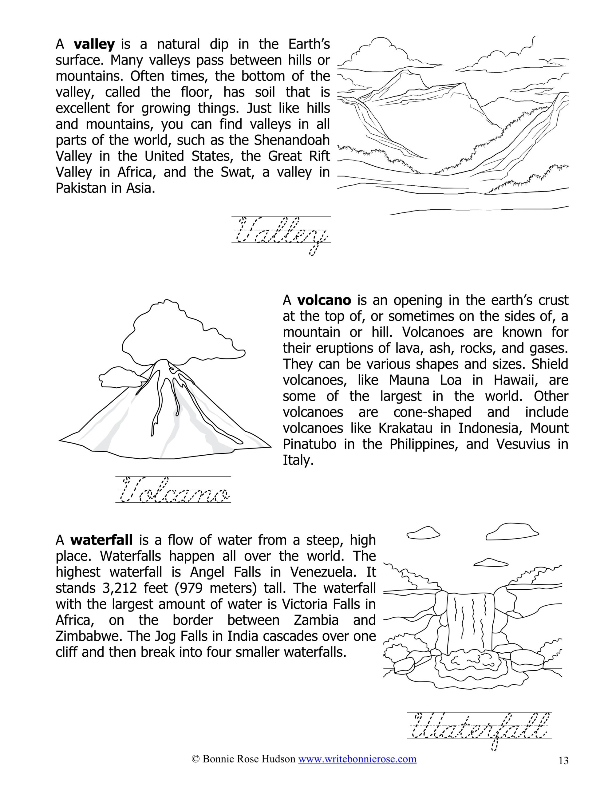 Exploring the Earth's Landforms-Learning About Science, Level 3 Cursive ...